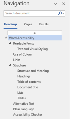 Structure – Accessibility Handbook for Teaching and Learning
