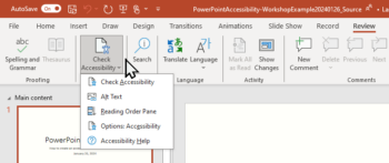 PowerPoint Accessibility Quick Start Guide – Accessibility Handbook for Teaching and Learning