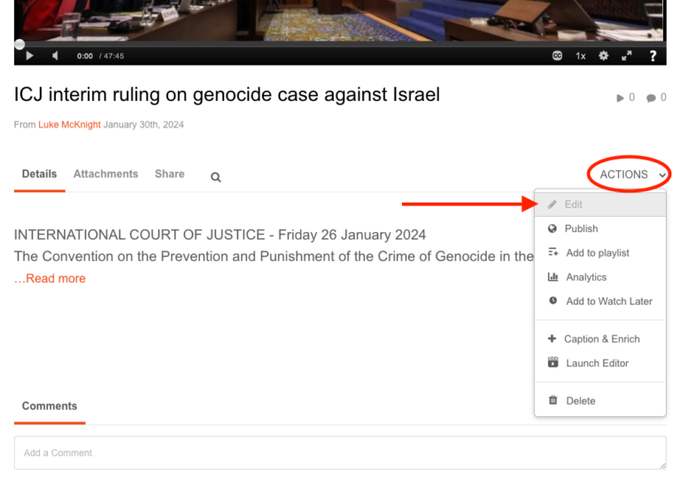 Kaltura Collaborators – Accessibility Handbook for Teaching and Learning