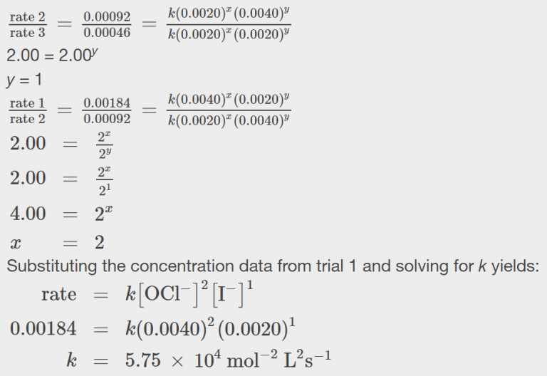 12.3 Rate Laws – Chemistry 2e