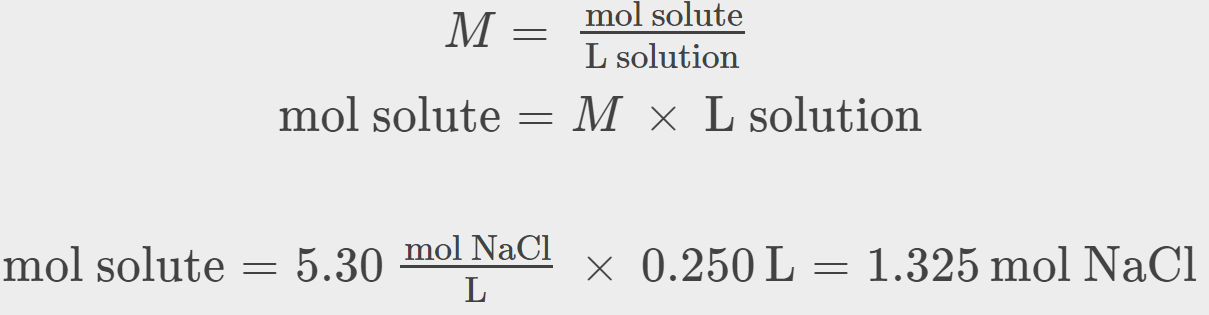 3.3 Molarity – Chemistry 2e