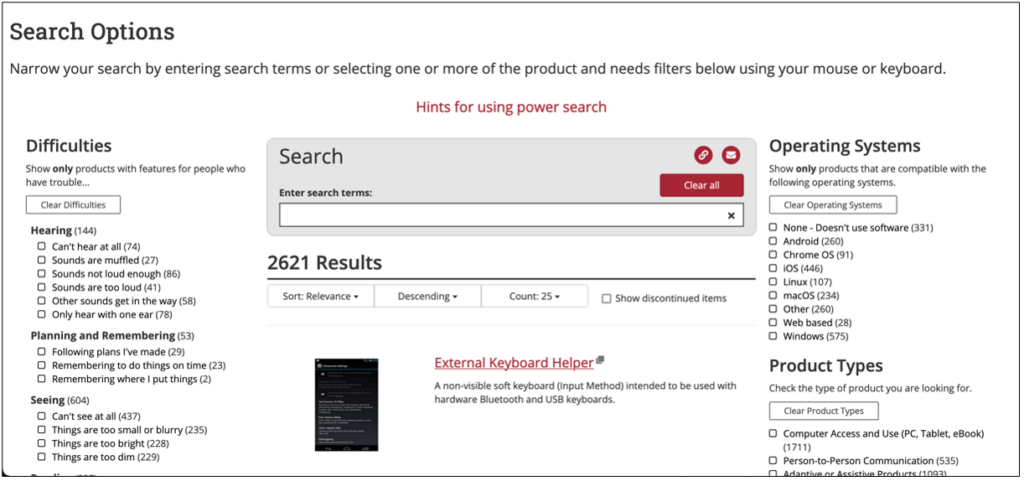 Finding More Tools – Assistive Technology User Guides