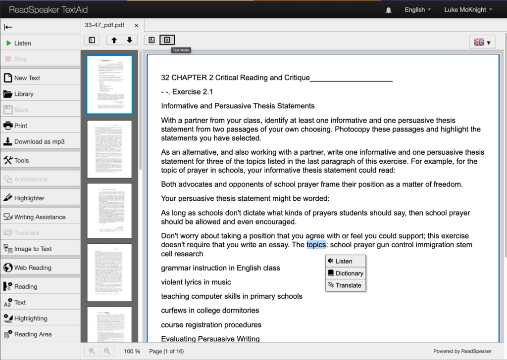 Reading Alternate Format Material – Assistive Technology User Guides