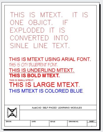 Module 25: Text – Part 2 – Introduction to Drafting and AutoCAD 2D