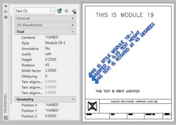 Module 19: Text – Part 1 – Introduction to Drafting and AutoCAD 2D