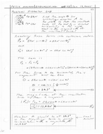 Sections 2-1 to 2-4 Vector addition of 2 dimensional or coplanar forces ...