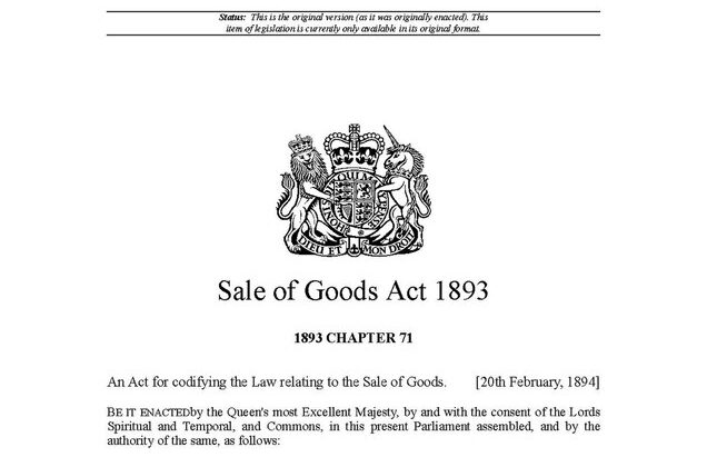 The Sale of Goods – Foundations of Canadian Business Law