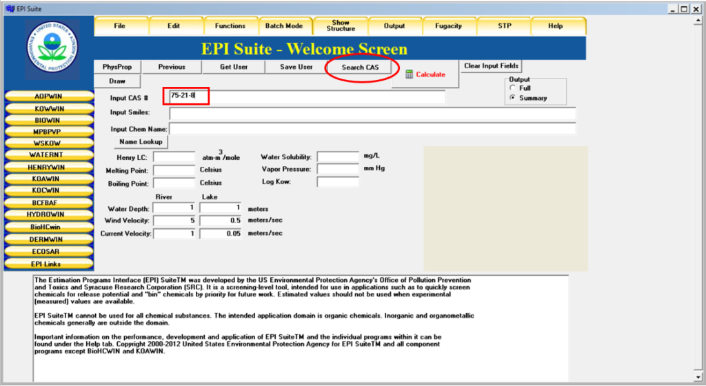 Appendix: Finding Chemical Properties Using EPI Suite – Foundations of Chemical and Biological ...