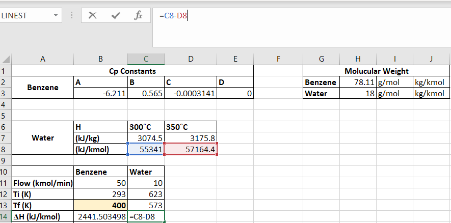 Practice Exercises – Foundations of Chemical and Biological Engineering I