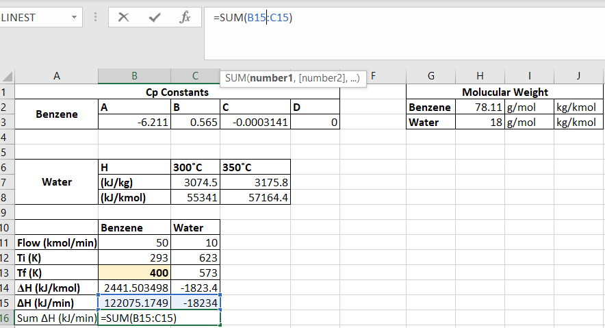 Practice Exercises – Foundations of Chemical and Biological Engineering I