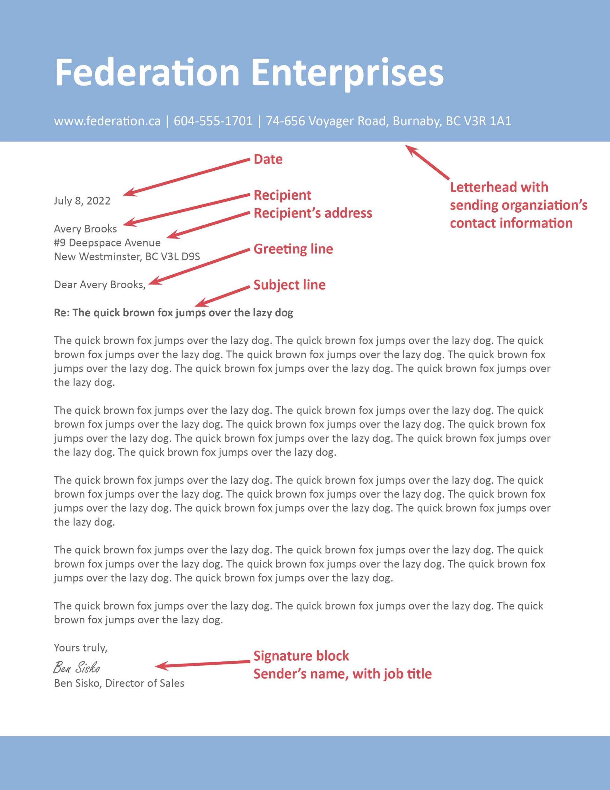 Professional Letters – Professional Writing Today