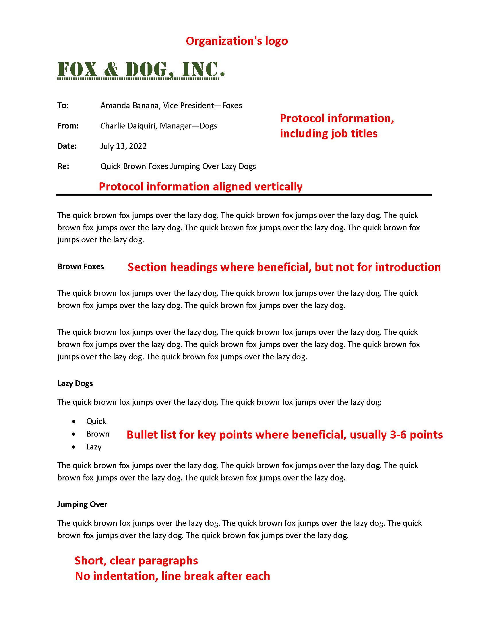 Professional Memos – Professional Writing Today