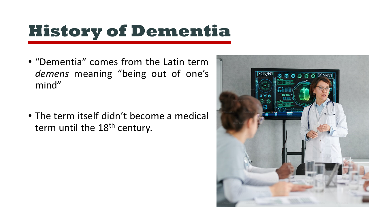 1 Introduction to dementia – Mind the Gap: Dementia Guidance for the North