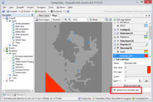 Excluding Map Cells – User Guide for Ecopath with Ecosim (EwE)