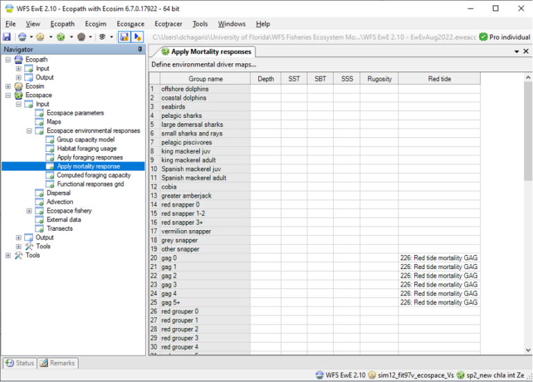 Other Mortality Response Functions – User Guide for Ecopath with Ecosim ...