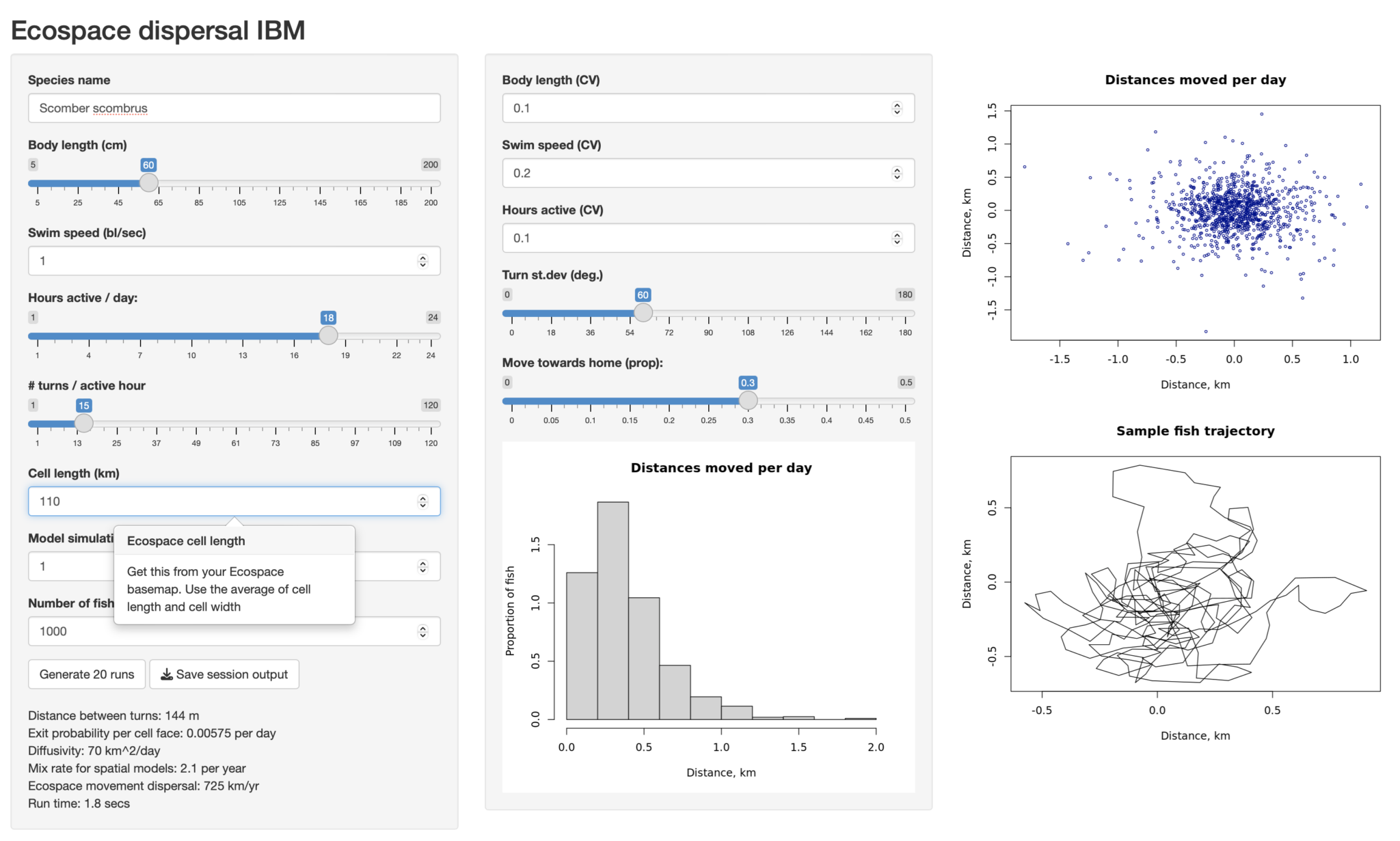 Dispersal Rate IBM – User Guide for Ecopath with Ecosim (EwE)