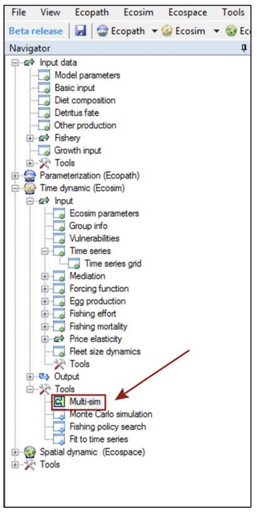 Multi-sim – User Guide for Ecopath with Ecosim (EwE)