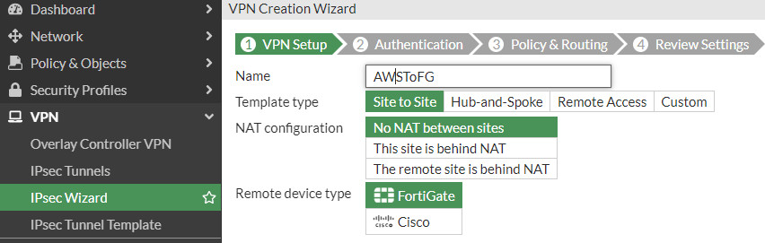 10.6 Site-to-Site VPN between FortiGate on Premise and FortiGate in the ...