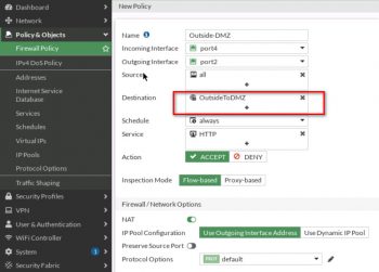 3.2 Destination NAT – FortiGate Firewall