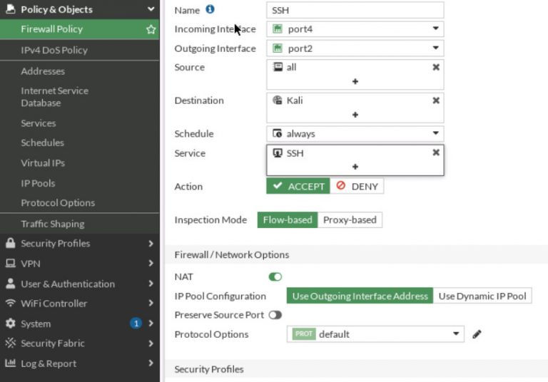 3.2 Destination NAT – FortiGate Firewall