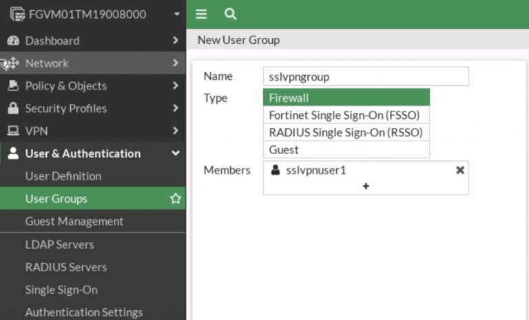 4.2 SSL VPN – FortiGate Firewall