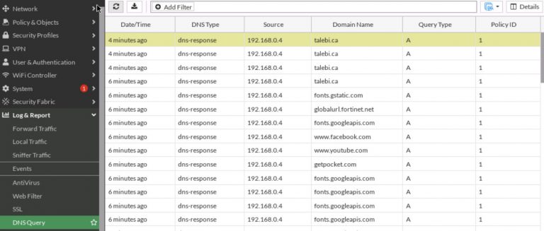 7.2 Security Profile – FortiGate Firewall