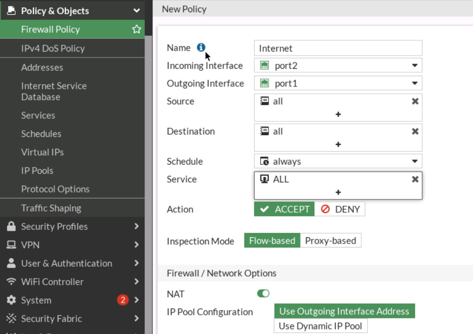 5.1 Captive Portal – FortiGate Firewall