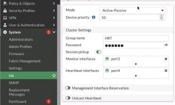 6.1 High Availability – FortiGate Firewall