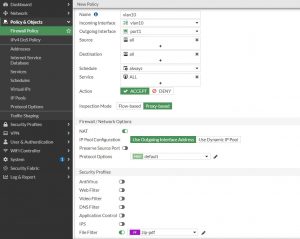 7.3 VLAN and Security Profile – FortiGate Firewall