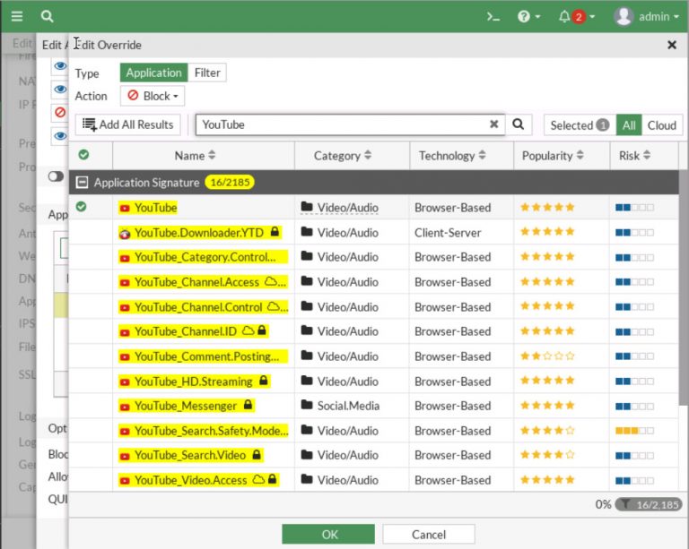 2.2 Application Profile – FortiGate Firewall