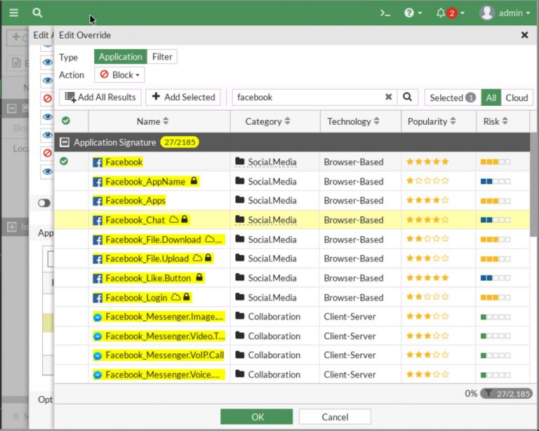 2.2 Application Profile – FortiGate Firewall