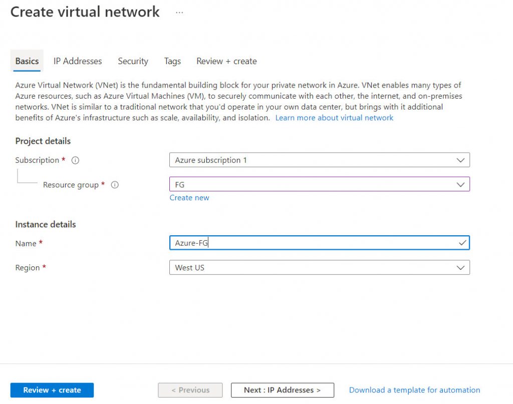 10.1 IPsec VPN from FortiGate (on Premise) to Azure – FortiGate Firewall