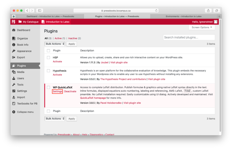 Packages – Using Latex in Pressbooks