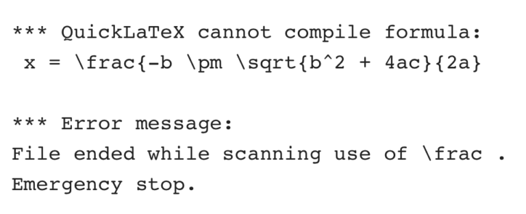 Equations – Using Latex in Pressbooks