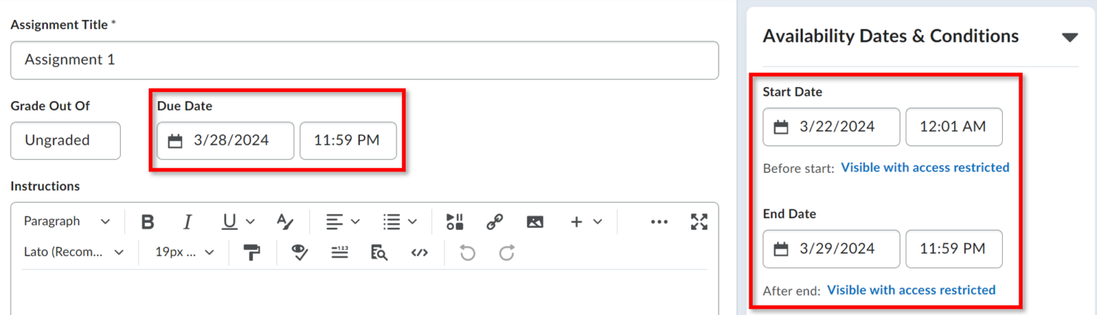 Dates, Deadlines, and Availability – Quick Start Guides for EdTech Tools