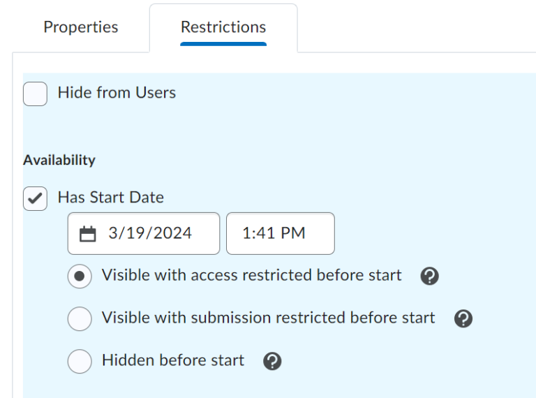 Dates, Deadlines, and Availability – Quick Start Guides for EdTech Tools