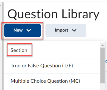 Quizzes — Using the Question Library – Quick Start Guides for EdTech Tools