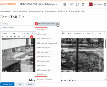 Brightspace Content – Quick Start Guides for EdTech Tools