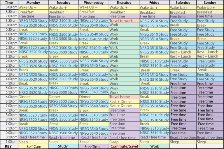 Develop a weekly schedule that works – Learning to Learn Online