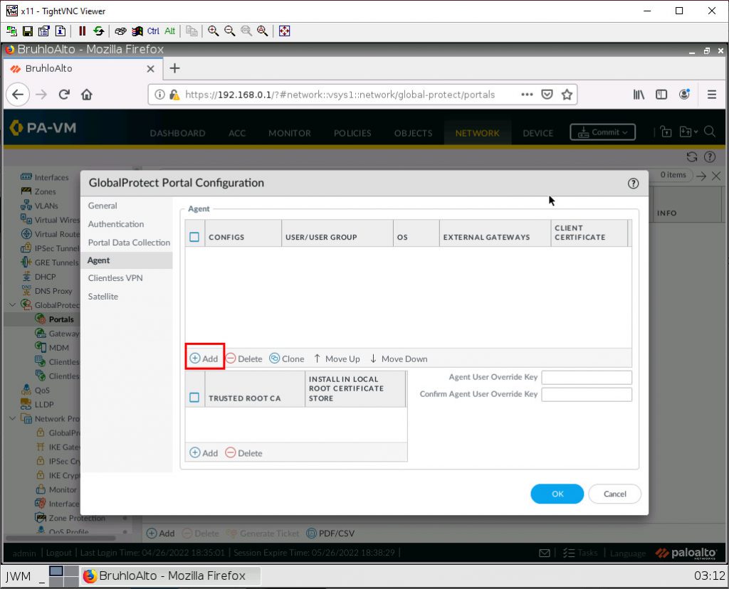 3.2 Remote Access VPN – Palo Alto Firewall