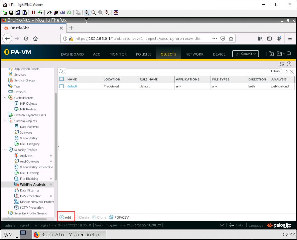 2.3 Block Files and Viruses – Palo Alto Firewall