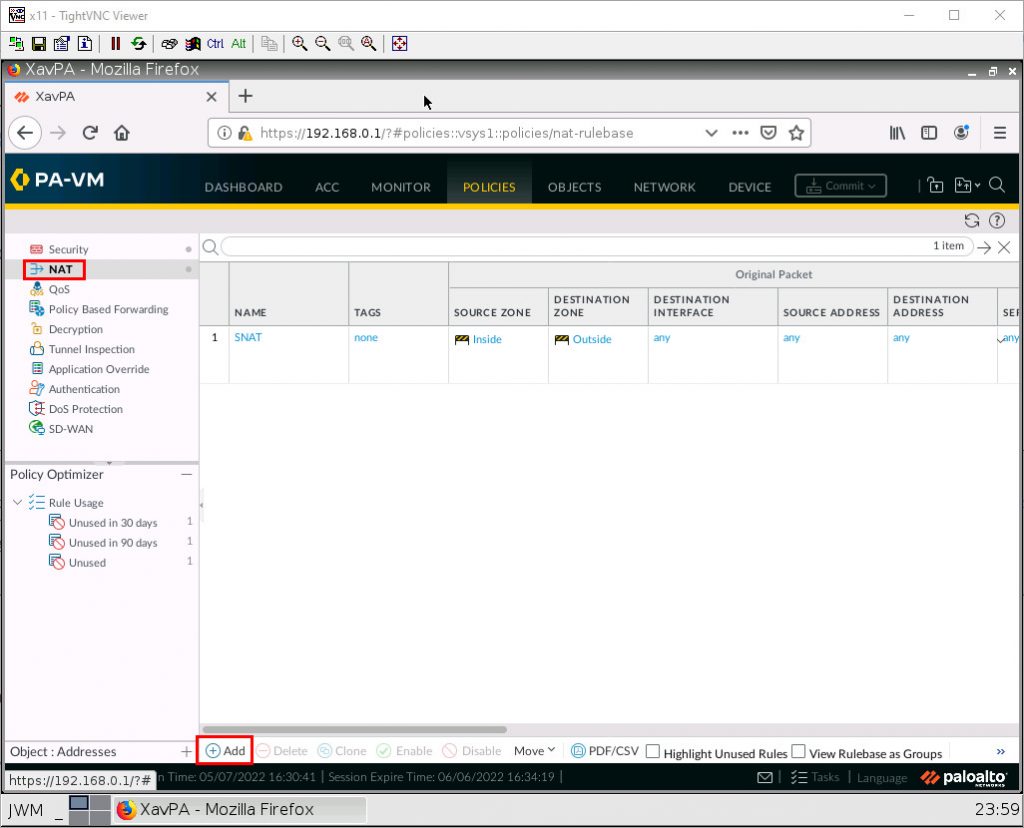1.3 SNAT – Palo Alto Firewall