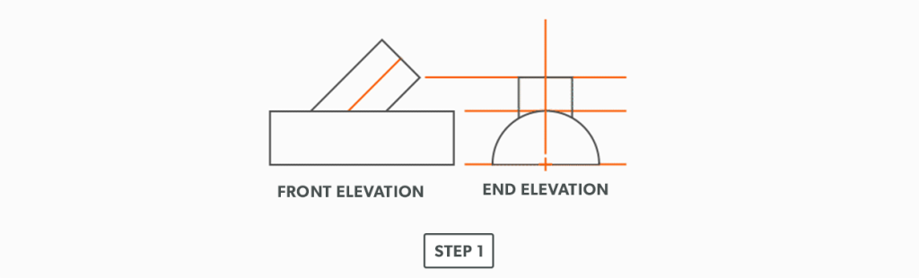 Oblique Tee – Pattern Development: Sheet Metal Level 1