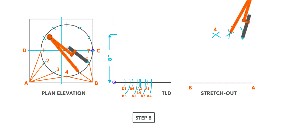 Off-Centre Square to Round – Pattern Development: Sheet Metal Level 1