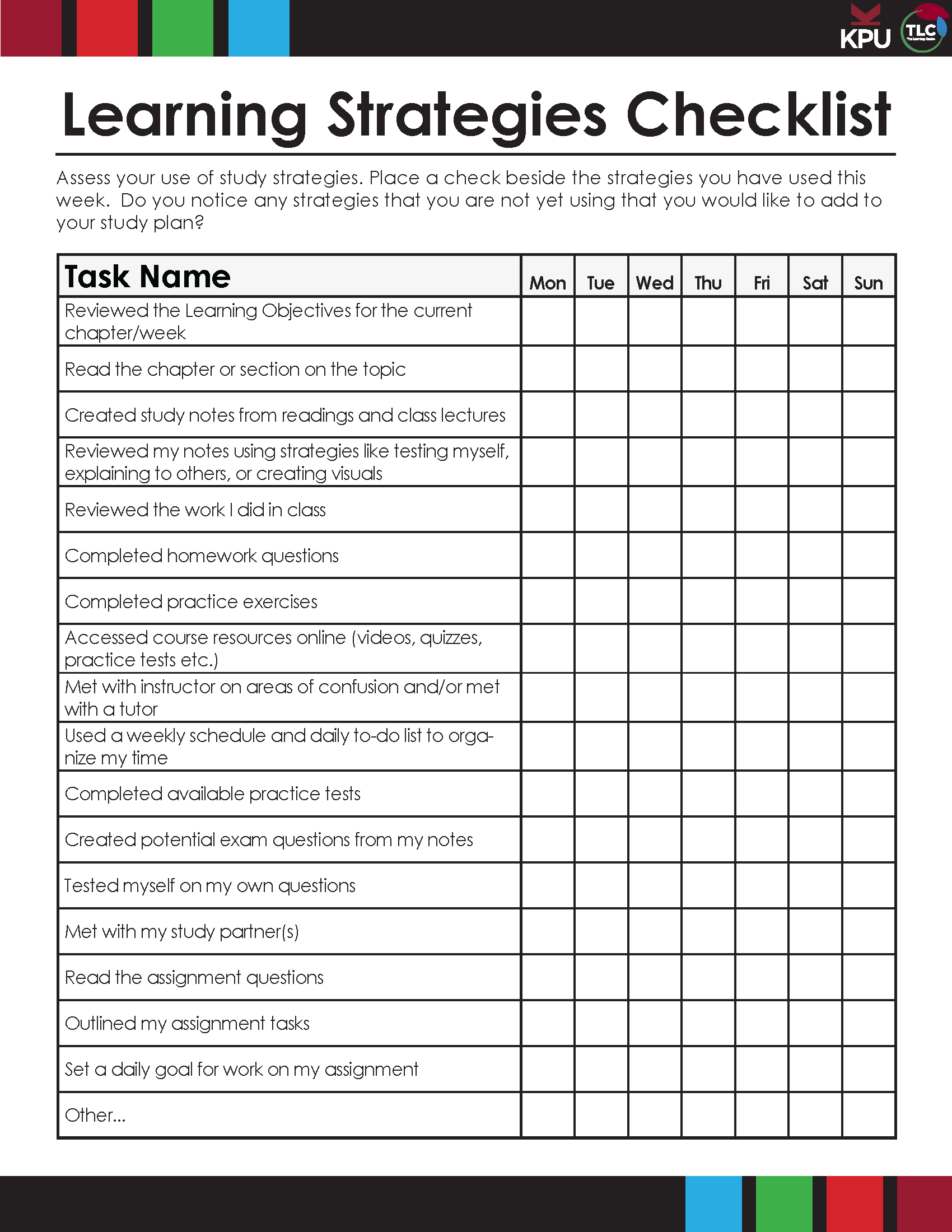 Evaluate Your Current Learning Strategies – University 101: Study ... Evaluate Your Current Learning Strategies – University 101: Study ...