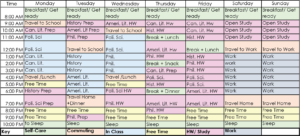 Create a Weekly Schedule that Works – University 101: Study, Strategize ...