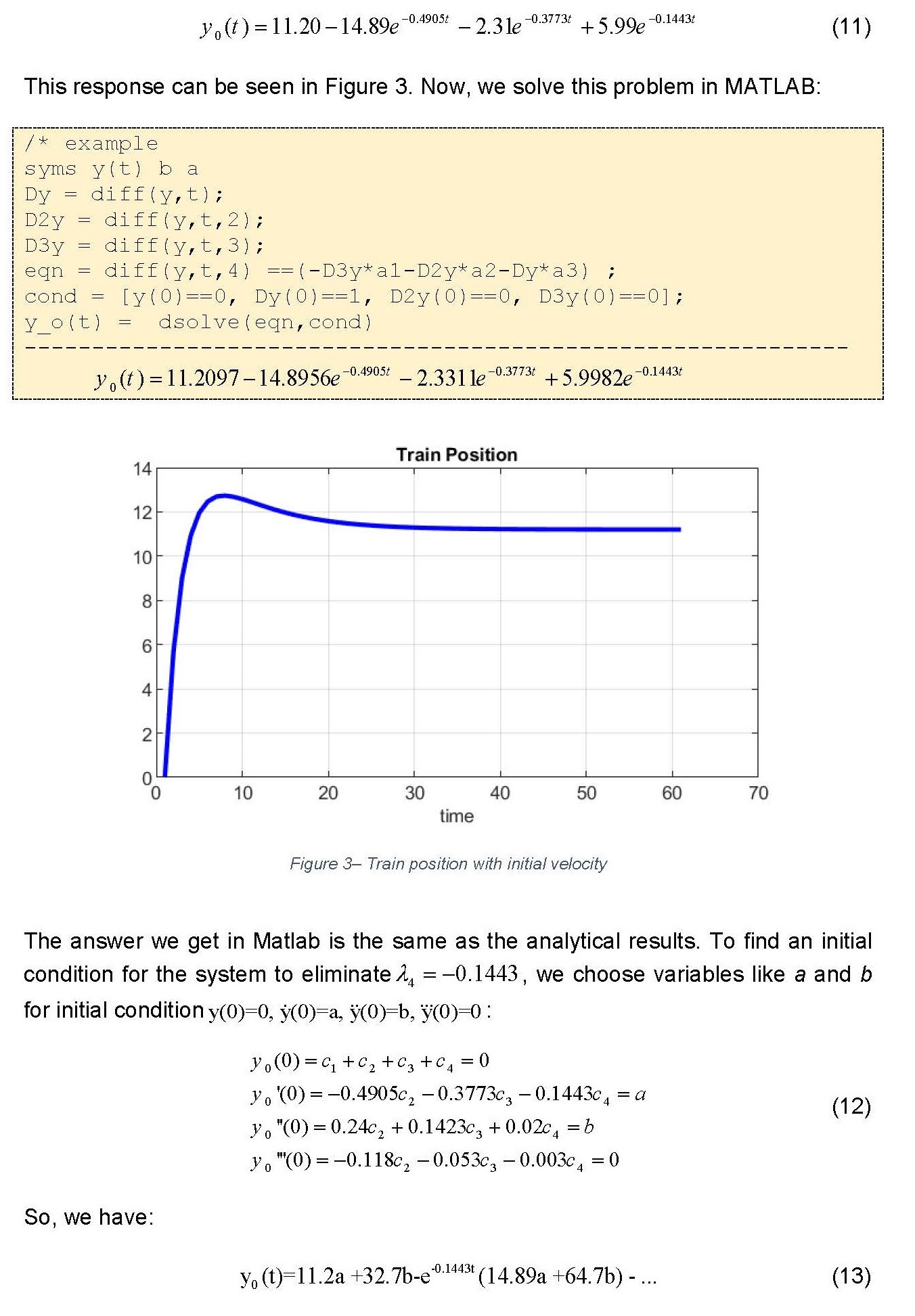 Solution – Train system – Physical System Modelling Using MATLAB