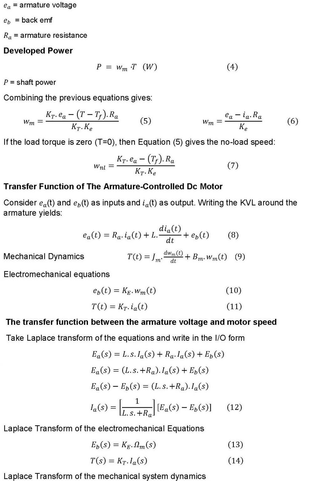 Solution – DC motors – Physical System Modelling Using MATLAB