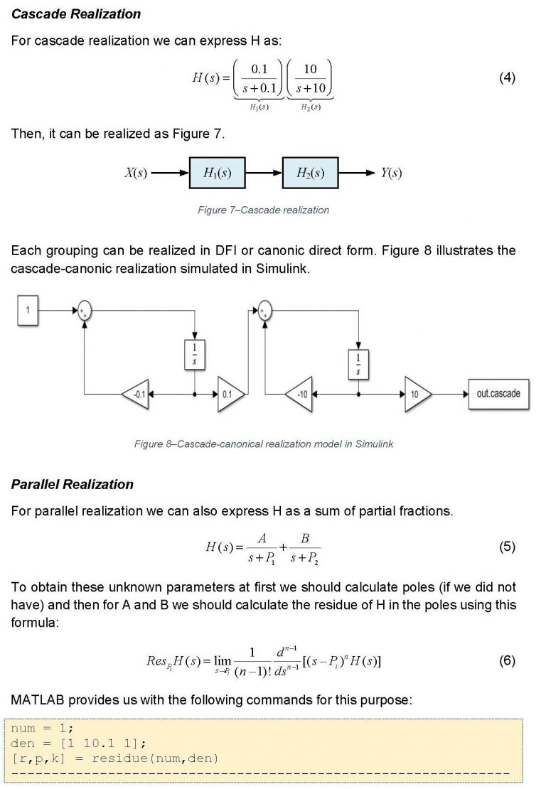 Solution – System realization – Physical System Modelling Using MATLAB