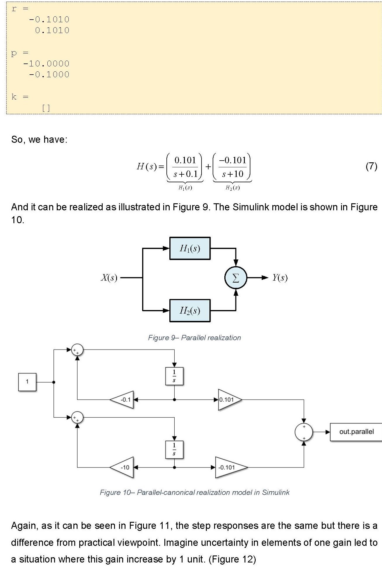 Solution – System realization – Physical System Modelling Using MATLAB